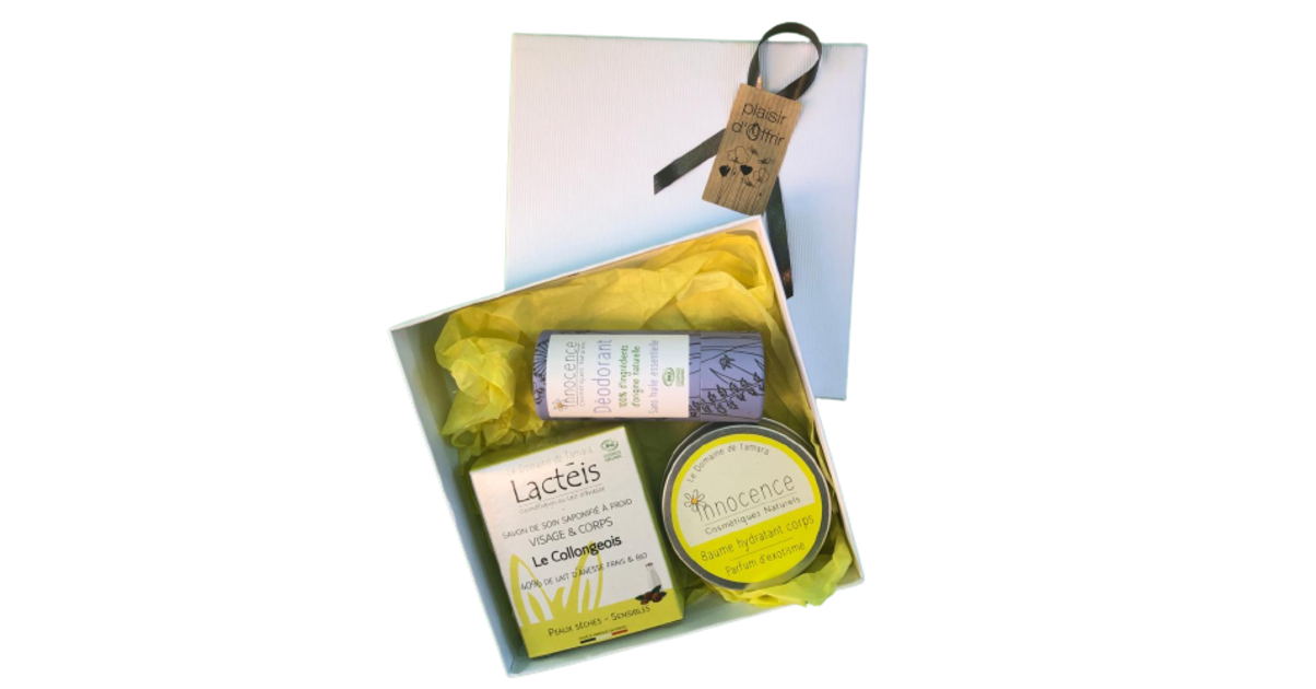 Coffret "Savon au lait d'ânesse, déodorant et un baume" - Idées cadeaux/Coffrets cosmétiques ...